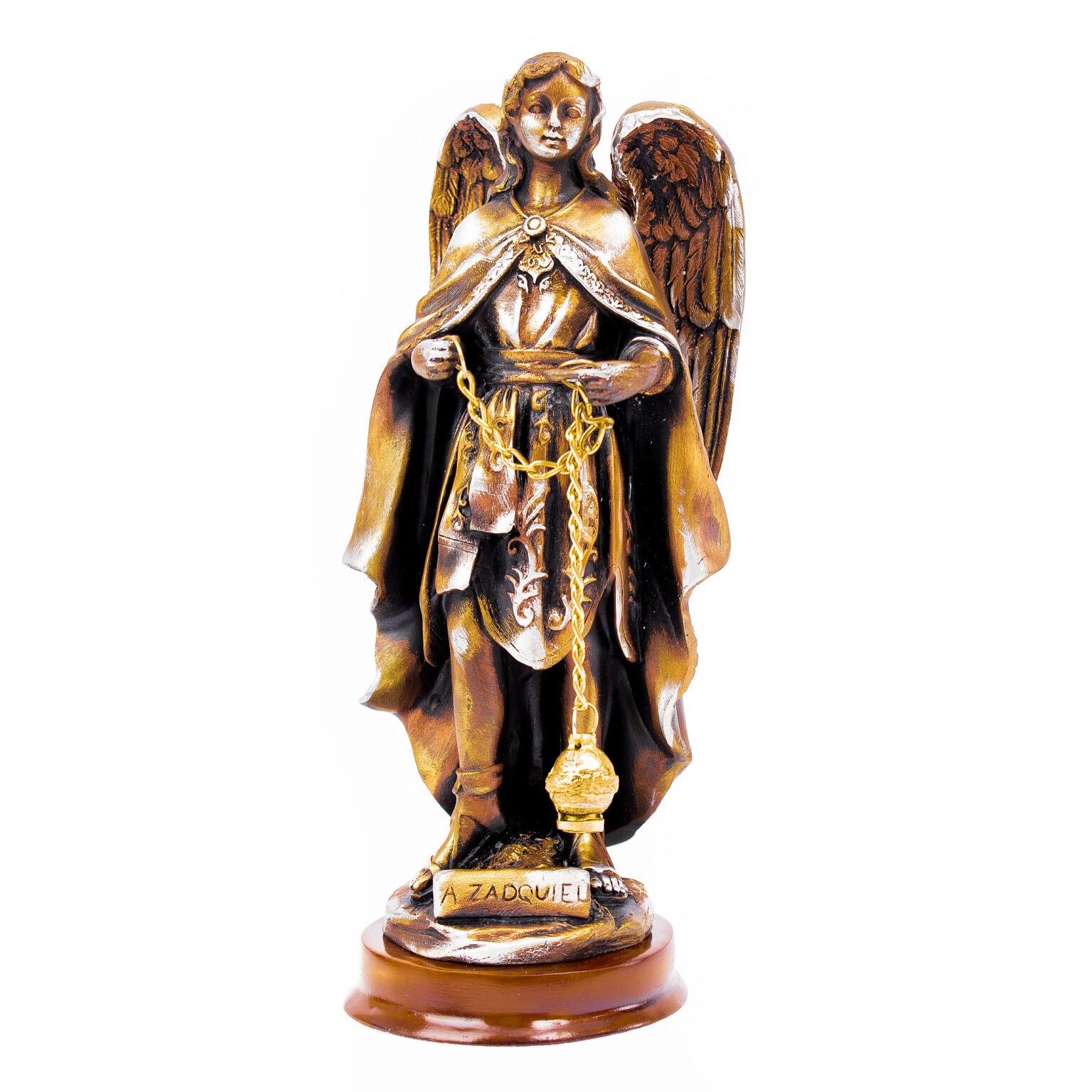 77 Árcangel Zadquiel, color plata/oro de resina, «23 cm» – San Rafael ...